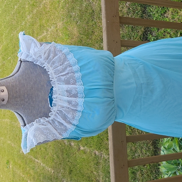 Vintage | Intimates & Sleepwear | Vintage Full Length Light Blue Slip ...